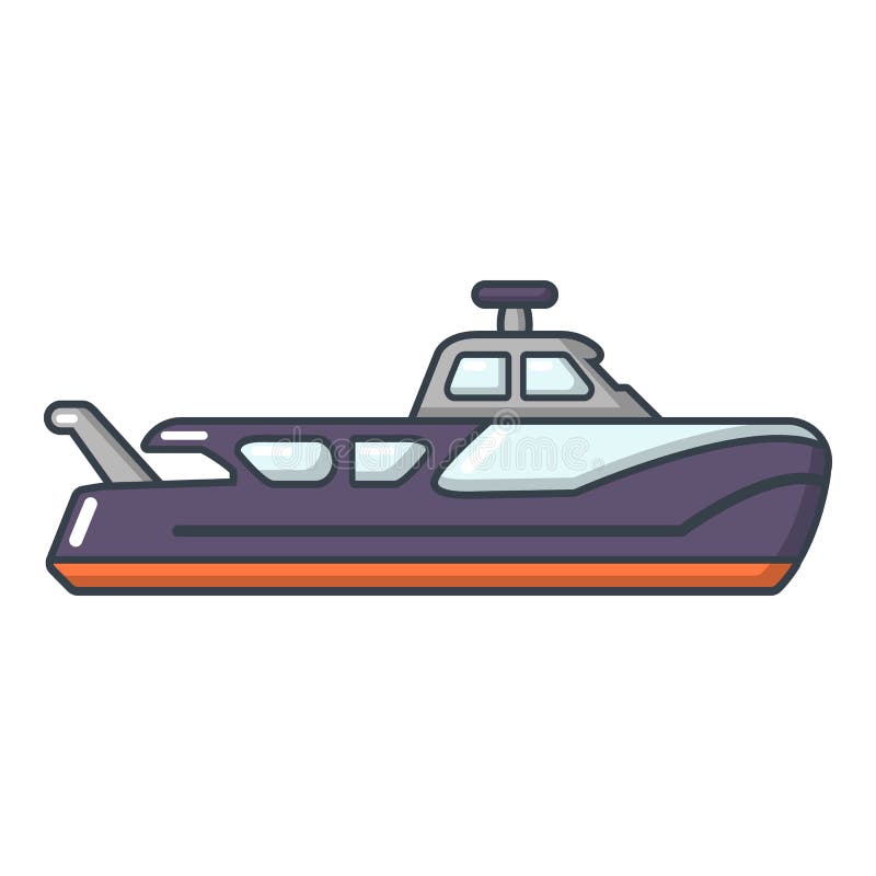 Boat icon, cartoon style stock vector. Illustration of holiday - 106951749
