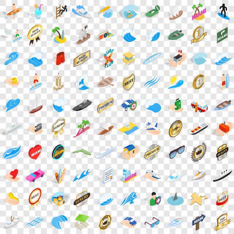 100 Boat Icons Set, Isometric 3d Style Stock Vector - Illustration of ...