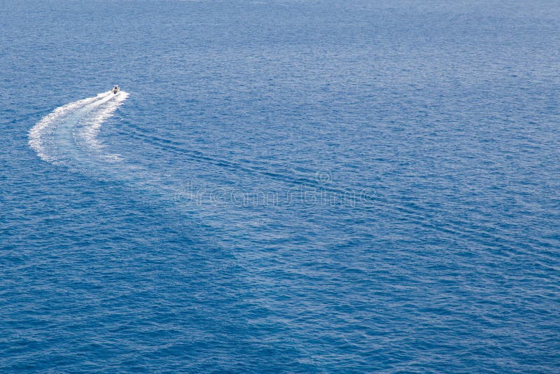 Boat and its waves stock photo. Image of caribbean, background - 71079062