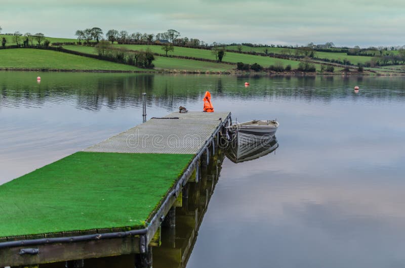 Boat Jetty stock image. Image of lake, angling, grass - 83752653