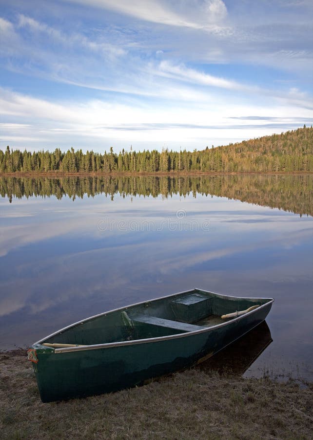 Boat by the lake stock photo. Image of landscape, autumn - 31030752