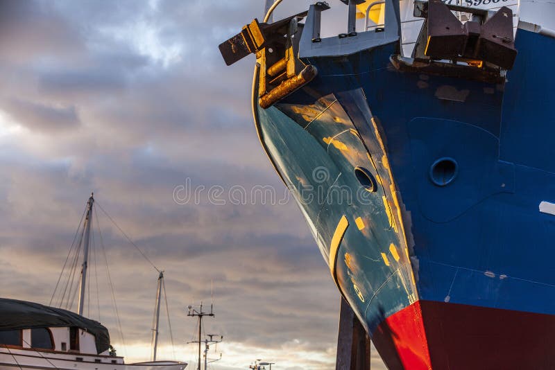 Boat on land stock photo. Image of boat, undergoing, evening - 51396134