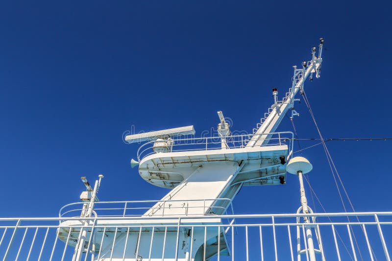 A Boat with a Life Raft on the Side of it Stock Image - Image of ...