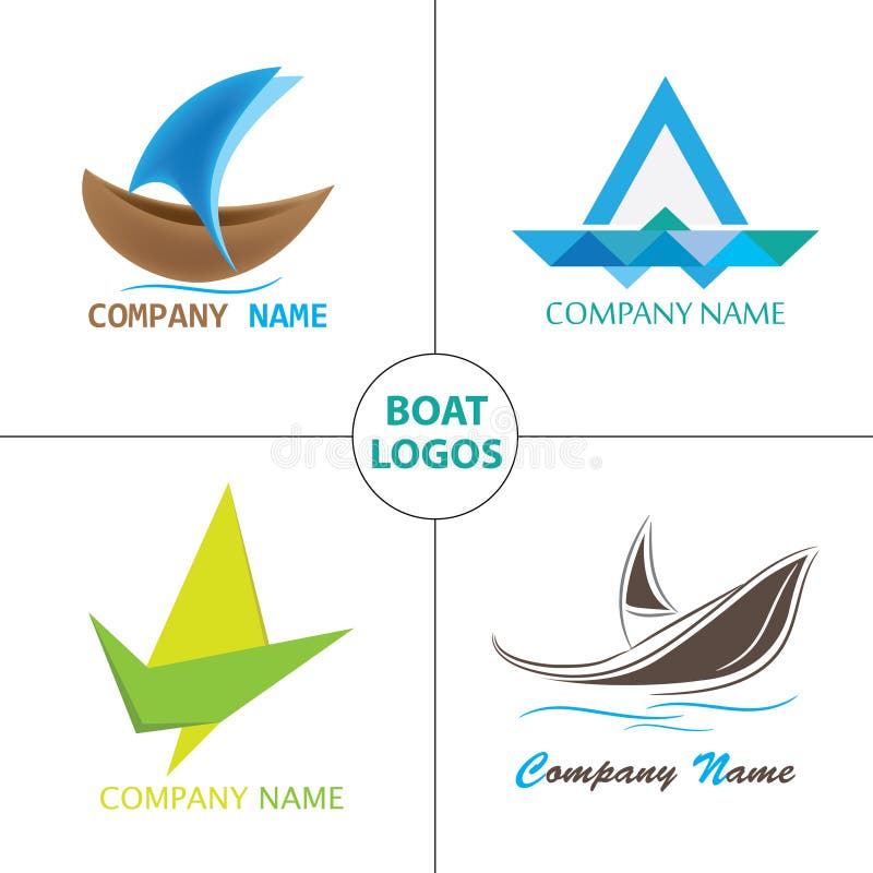 Boat sun waves logo stock illustration. Illustration of identity - 65587226