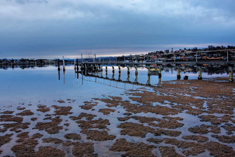 Wharf at Oamaru harbor stock image. Image of otago, zealand - 18074901