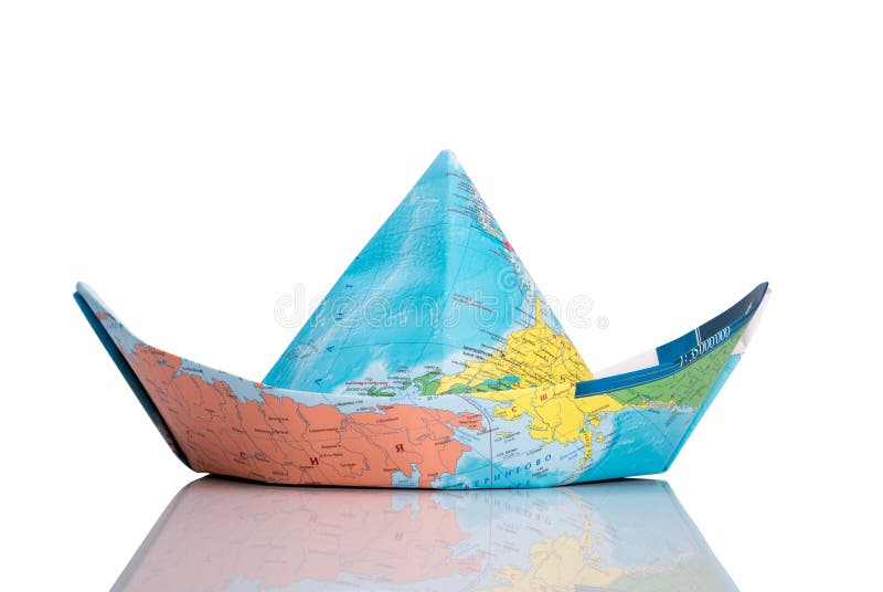 Boat made of map stock photo. Image of boat, geography - 34532930