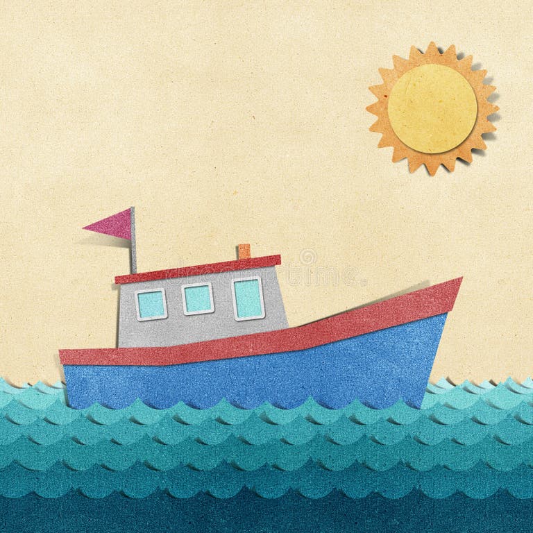 Origami Paper Boat Recycled Craft Stock Illustrations – 26 Origami ...