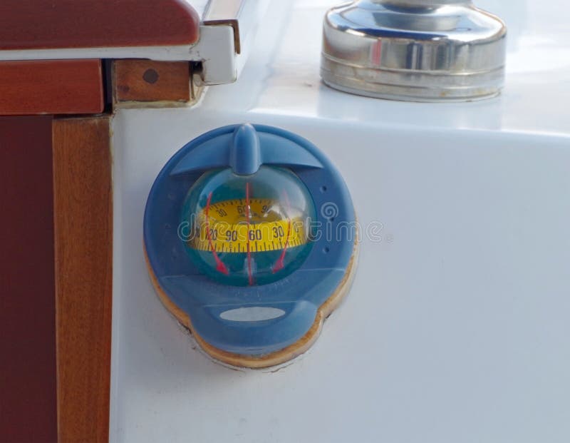 Boat marine compass stock photo. Image of equipment - 206689986