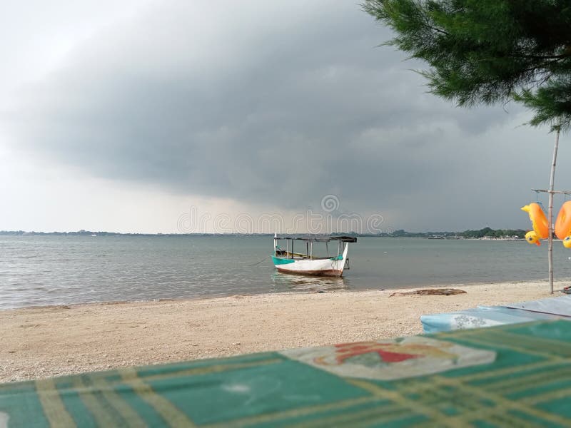 Boat in the Middle of a Beautiful Storm Stock Photo - Image of middle ...