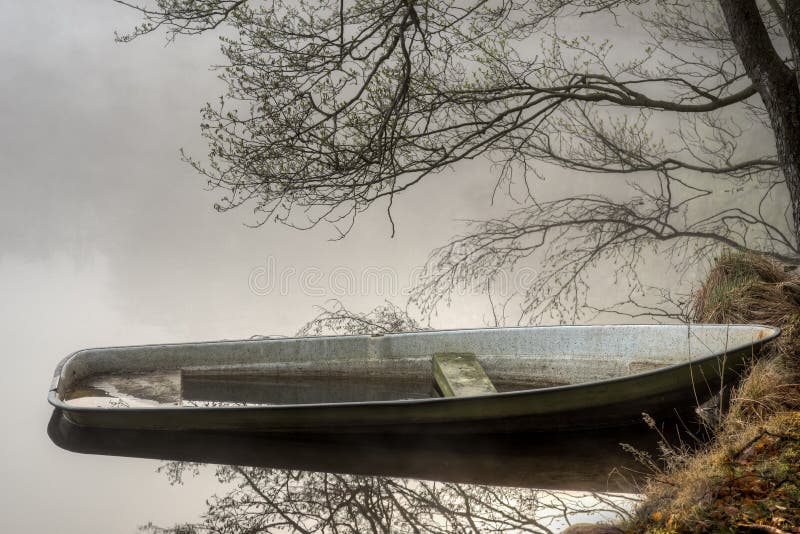 Boat with water stock image. Image of calm, branches - 34548621