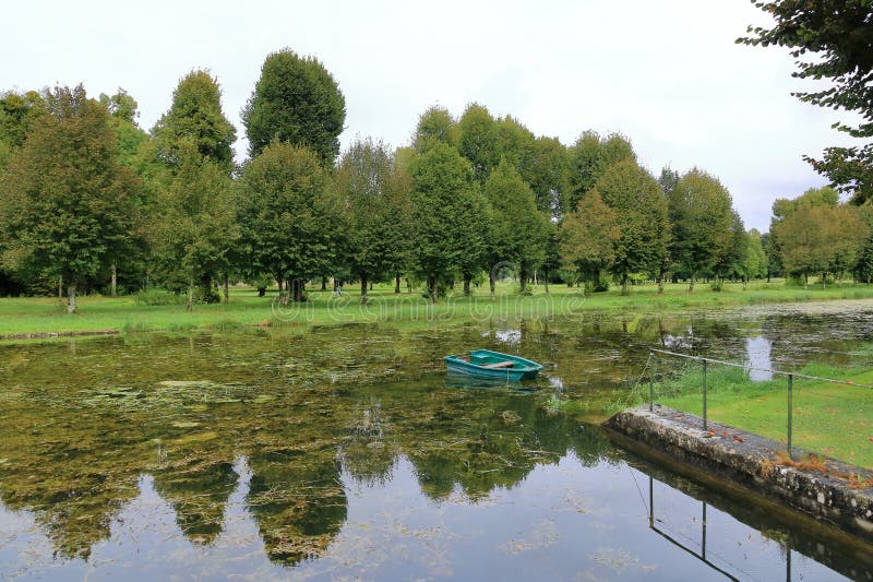 A Boat in a Moat Boat in France Stock Photo - Image of boats, medieval ...