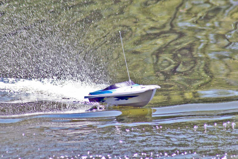 Boat Model In Motion On The Water Stock Image - Image of sport, water ...