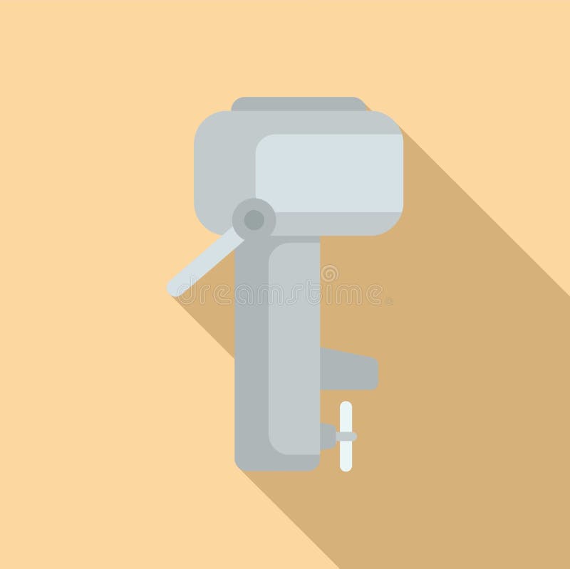 Boat Motor Hanging on Light Orange Wall Casting Long Shadow Stock ...