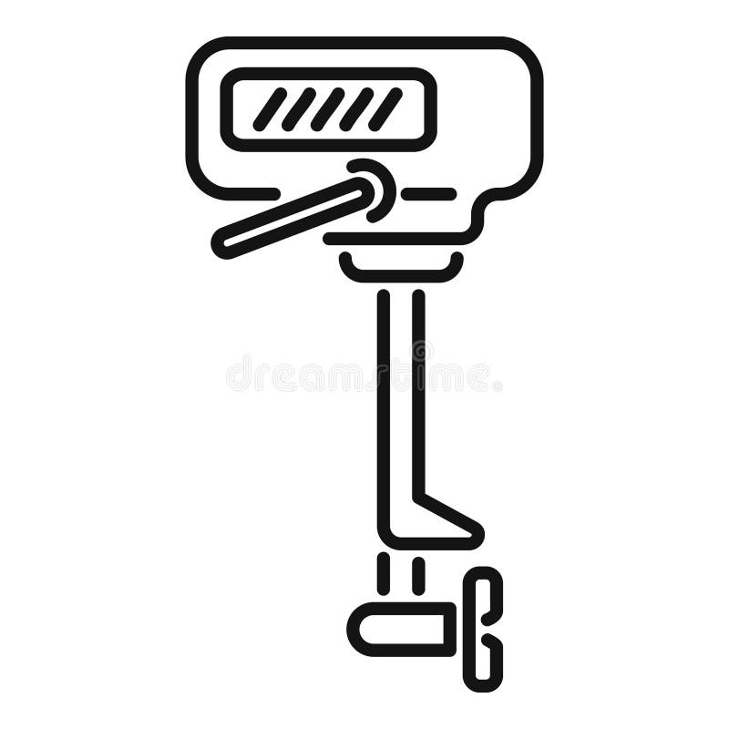 Boat Motor Icon Showing Propeller and Engine Power Stock Illustration ...