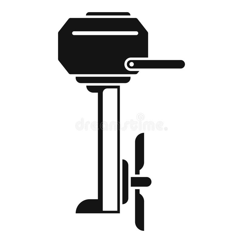 Boat Motor Icon Showing Propeller and Engine Stock Illustration ...