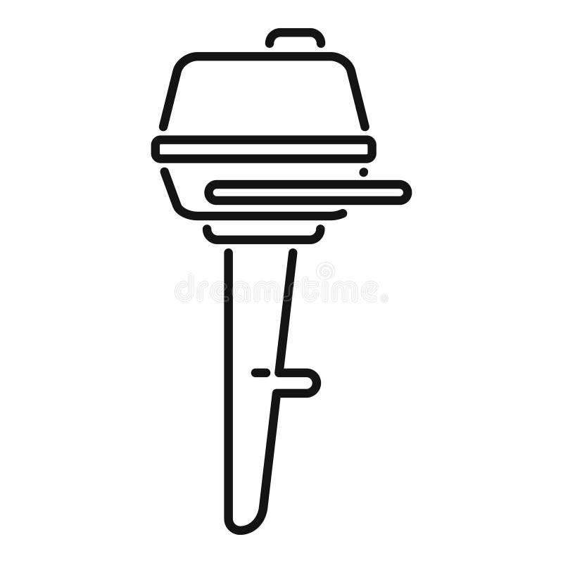 Boat Motor Icon Showing Propeller for Nautical Propulsion Stock ...