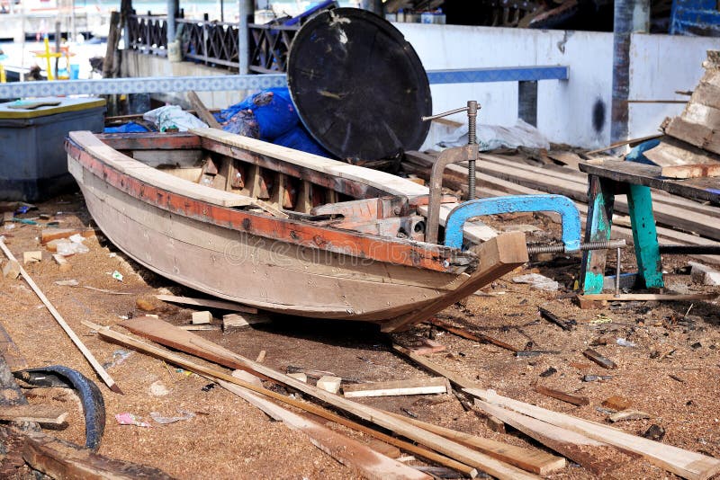 Boat stock image. Image of repair, transportation, vintage - 41092905
