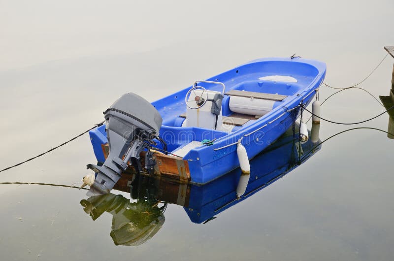 Boat with an Outboard Motor Stock Image - Image of wherry, sailing ...