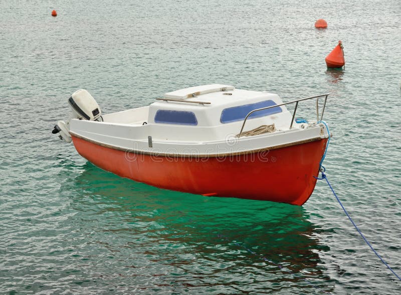 Boat with an Outboard Motor Stock Photo - Image of active, still: 80606398