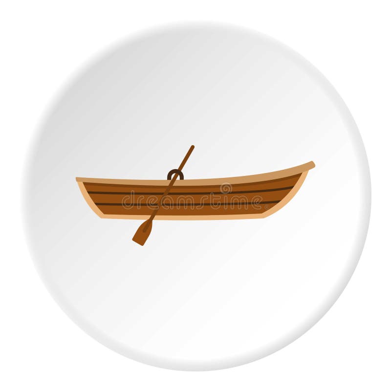Boat with Paddle Icon Circle Stock Vector - Illustration of paddle ...