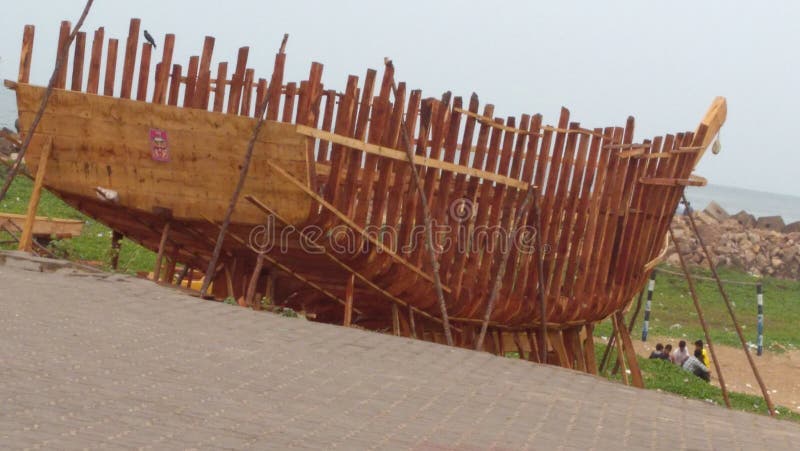 Boat stock photo. Image of making, framework, boat, wooden - 166781280