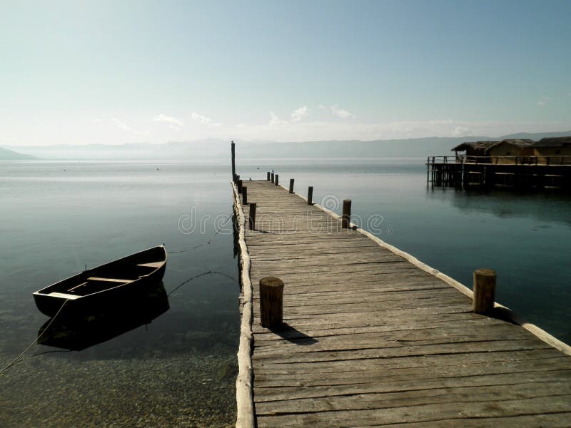 Boat at Pier stock image. Image of serene, warm, house - 37646673