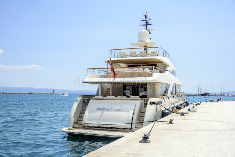 Boat on the Pier in the Resort Town of Split, Croatia. Editorial Image ...