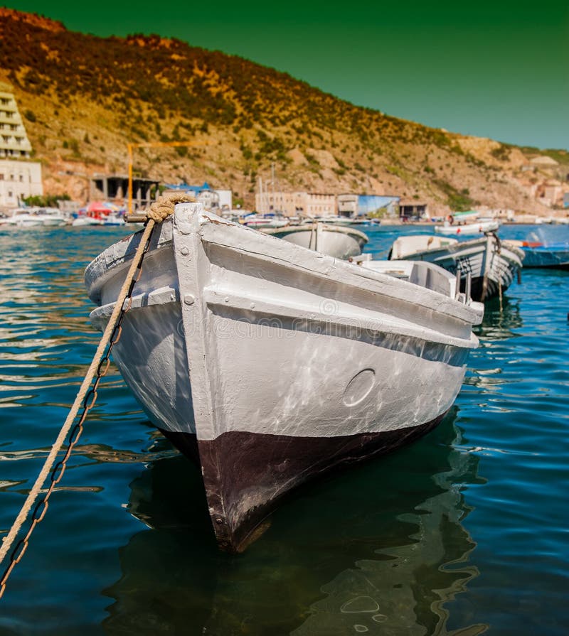 Boat at the Pier on a Sunny Day Stock Photo - Image of view, marina ...
