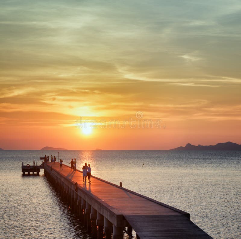 Boat pier at sunset stock photo. Image of landscape, reflections - 30418188