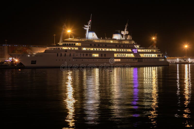 Boat in the Port of Muscat, Oman Editorial Image - Image of lights ...