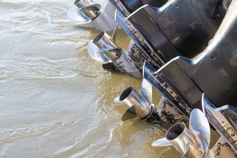 Boat Propeller in the River Stock Image - Image of running, motorized ...
