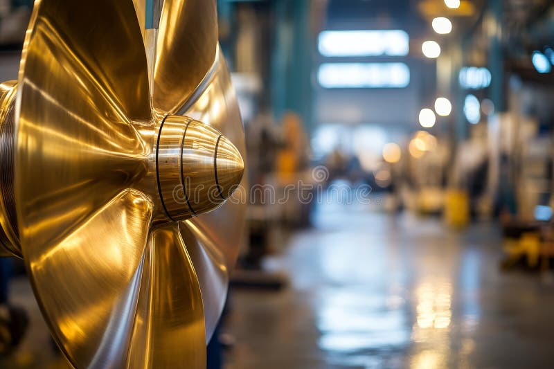 Boat Propeller in a Workshop Demonstrating Precision Engineering and ...