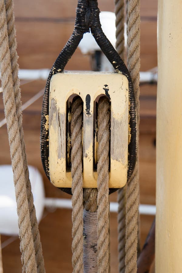 Boat pulley stock photo. Image of sail, details, retro - 36594900