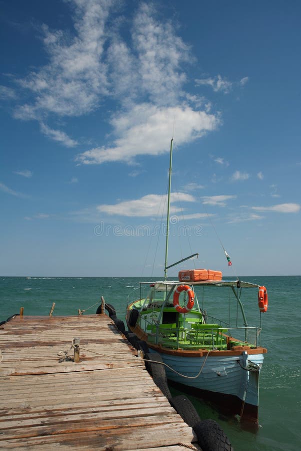 Boat at quay stock photo. Image of bulgaria, sunny, water - 26793918