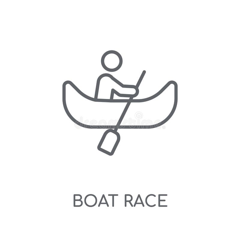 Boat Race Linear Icon. Modern Outline Boat Race Logo Concept on Stock ...