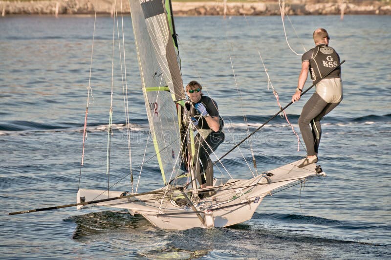 Boat racing 49er editorial stock photo. Image of sport - 21405893