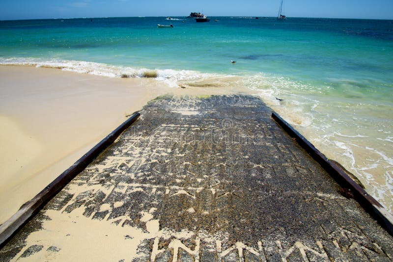 Boat Ramp stock photo. Image of sand, seaside, turquoise - 243120276