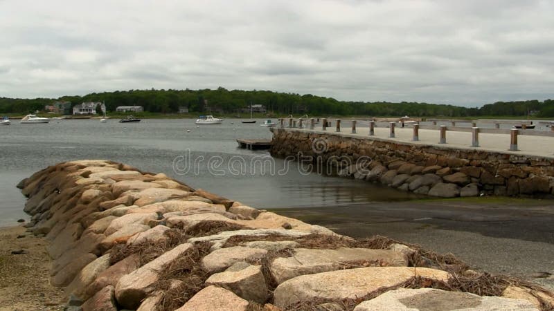 Boat Ramp and Breakwater Cape Cod Stock Video - Video of landing ...