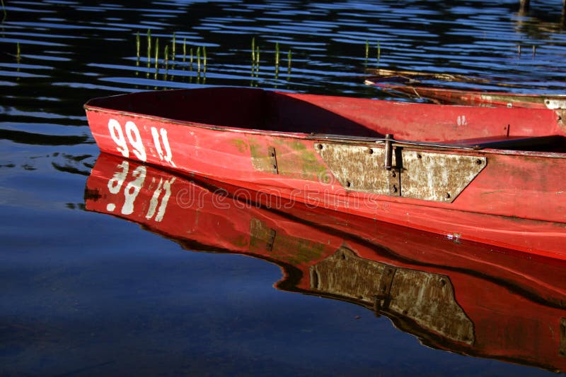 Cape Cod Dory Reflection stock image. Image of sunrise - 1599947