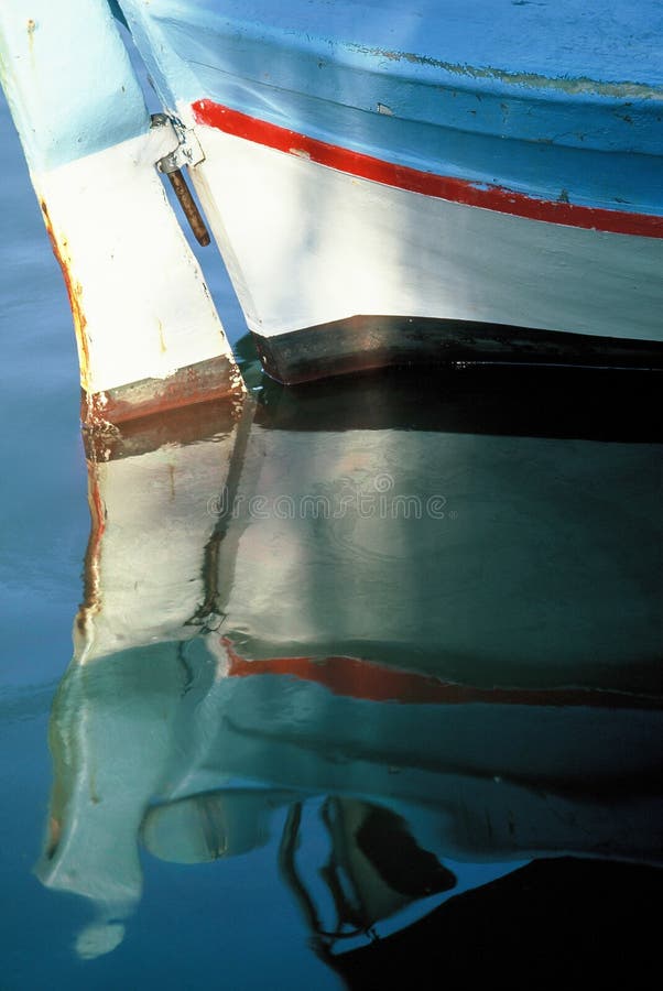 Boat reflections stock photo. Image of closeup, colors - 262994
