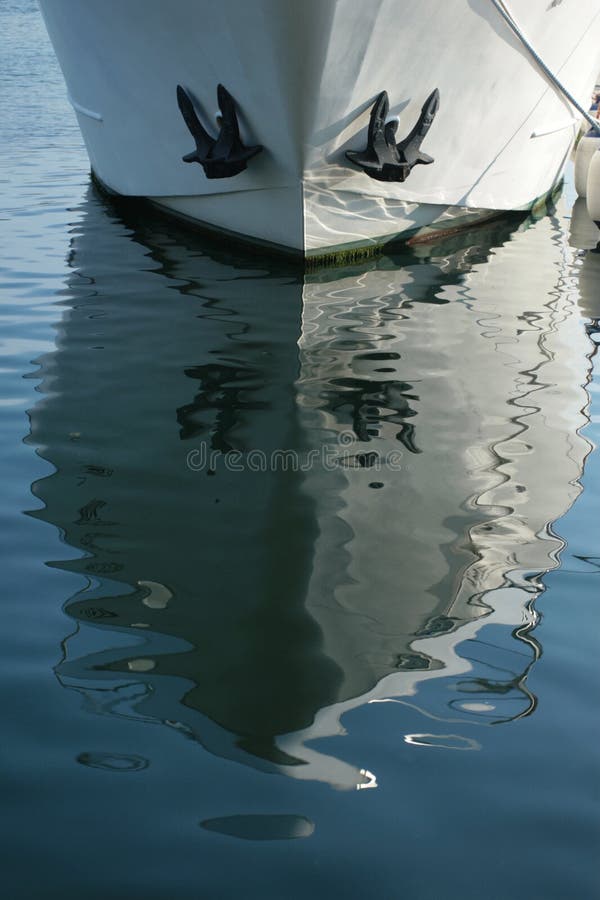 Boat reflections stock photo. Image of closeup, colors - 262994