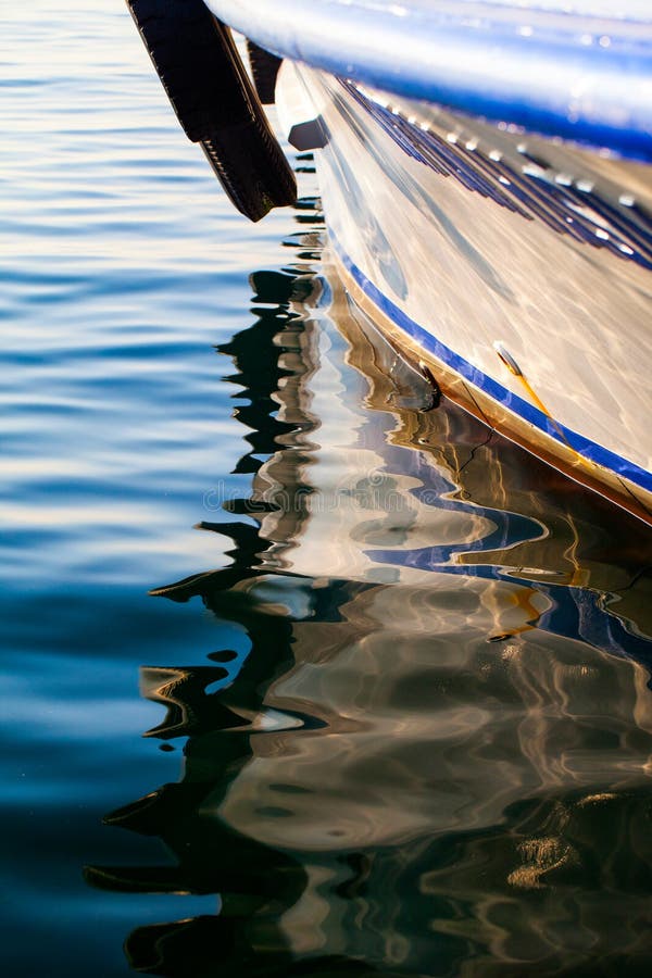 Boat Reflection-Yacht Sailing Glassy Sea Stock Image - Image of number, design: 49946281