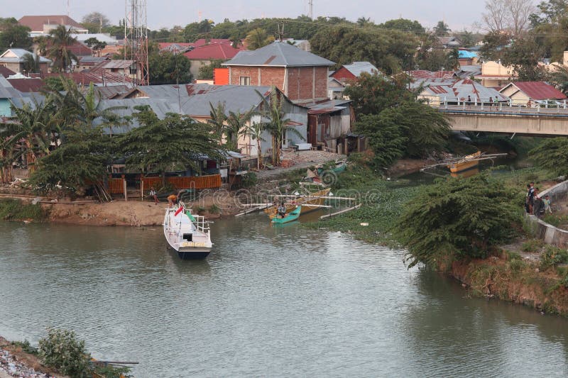 The Boat Rests on the River Bank Stock Photo - Image of canal, travel ...