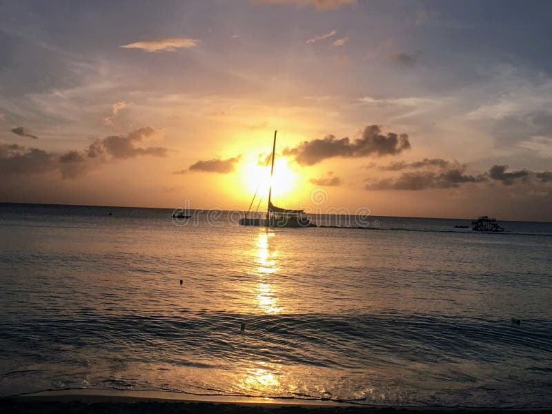 Boat Ride on the Ocean at Sunset Stock Photo - Image of ride, dusk ...