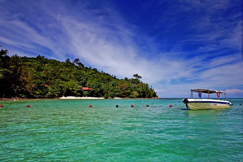 Boat Ride To Tropical Island Stock Photo - Image of oceans, malaysia ...