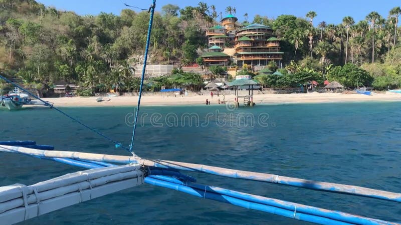 Boat Ride with the View of Summer Resort Stock Video - Video of craft ...