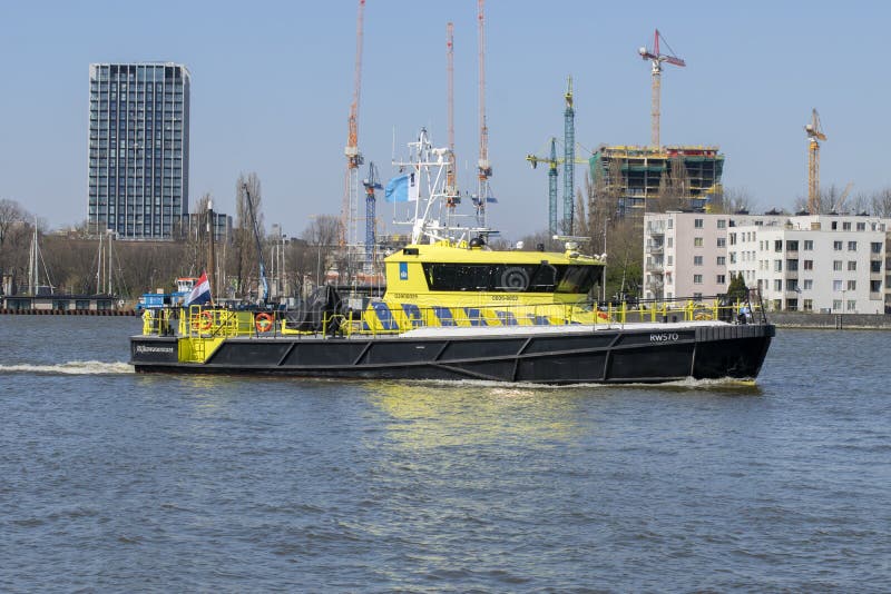 Boat Rijkswaterstaat at Amsterdam the Netherlands 2020 Editorial Stock ...