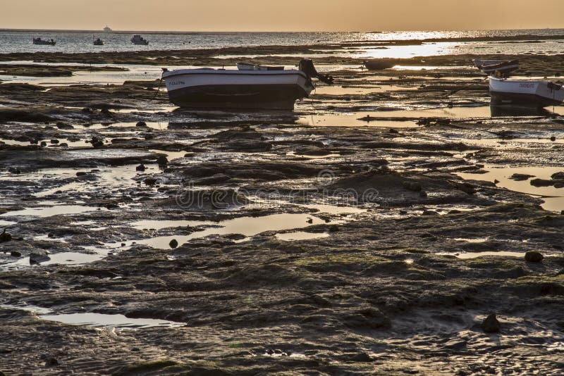Boat on the rocks stock image. Image of landscape, spain - 169505379