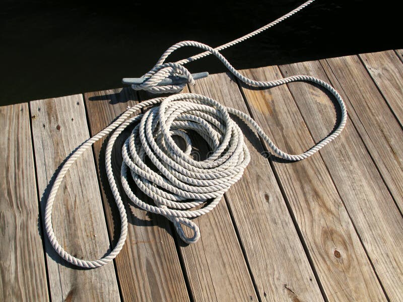 Boat Rope Tie Down stock photo. Image of boating, anchored - 79639154