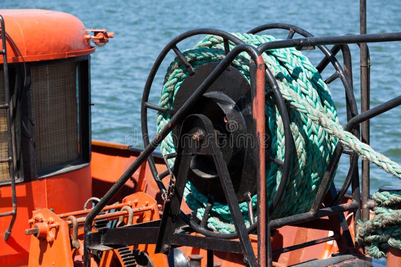 Boat rope winch stock photo. Image of rope, winch, transport - 30610216